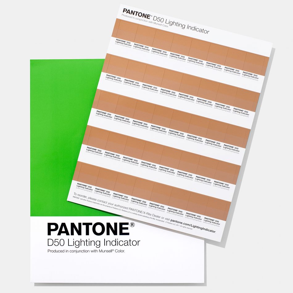 Etiquetas Pantone Indicadoras de Iluminação | D50 Light Indicator